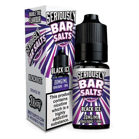 Black Ice 10ml Nic Salt E-Liquid By Seriously Bar Salts - Golden Vape