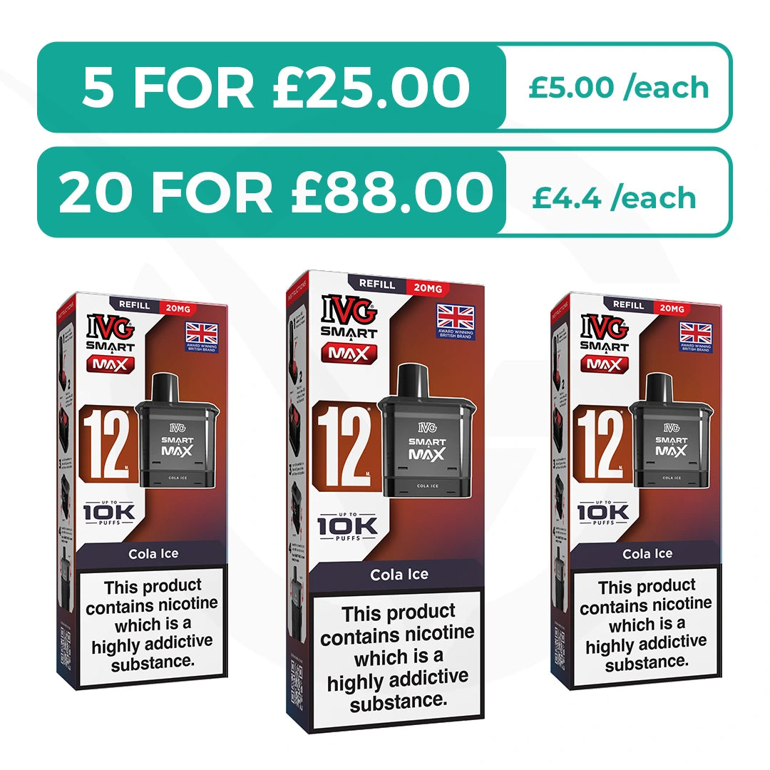 Cola Ice Prefilled Pods By IVG Smart Max + Refill Containers