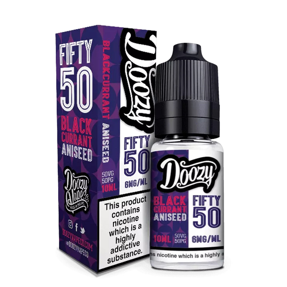 Blackcurrant Aniseed Fifty 50 E-Liquid 10ml Nicotine by Doozy Vape - Golden Vape