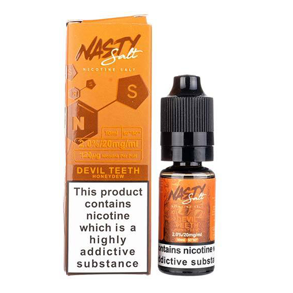 Devil Teeth E-Liquid 10ml Nic Salt By Nasty Juice - Golden Vape